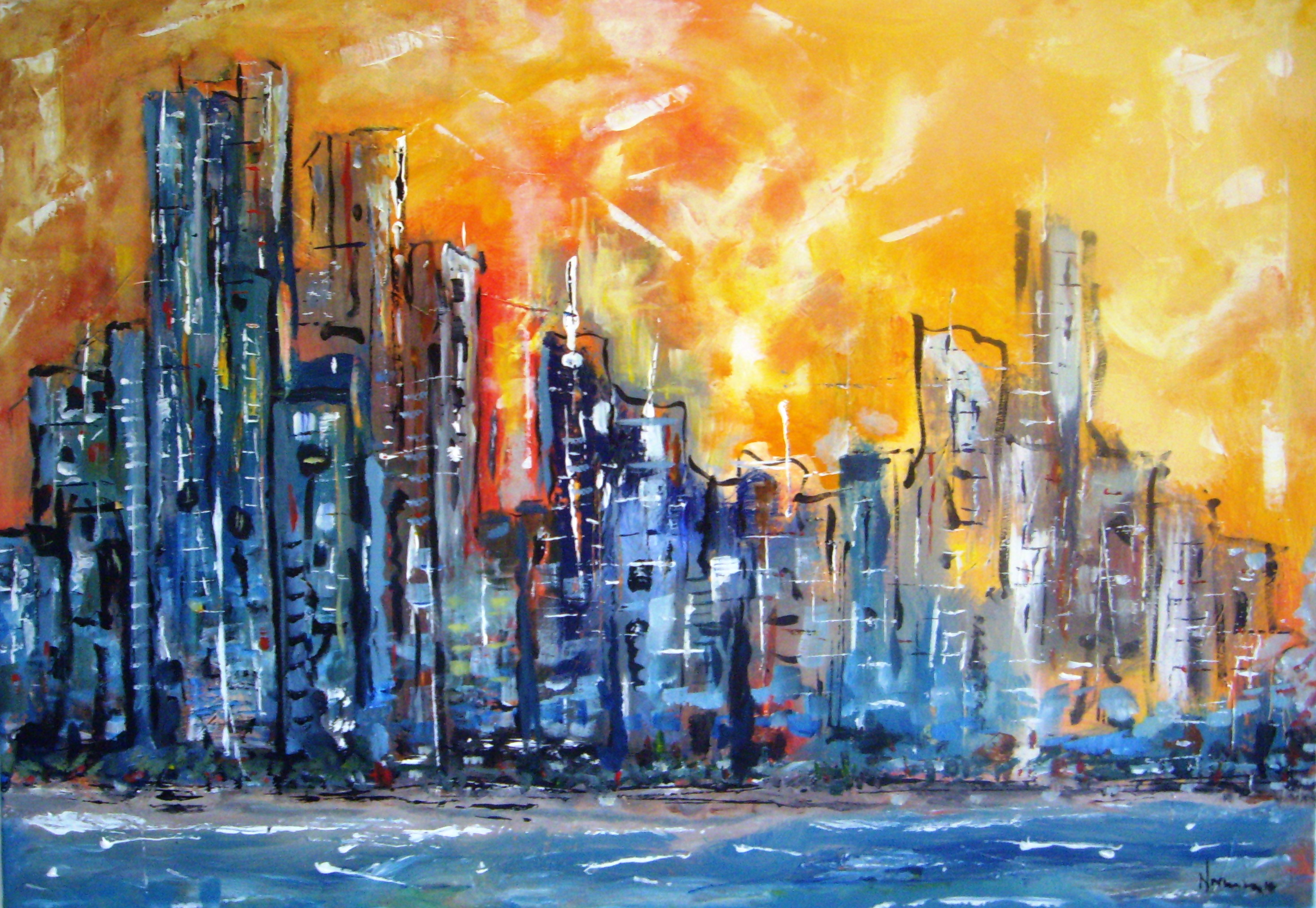 Original Figurative Expressionism Artwork Sign by Artist 39x28 $8.589 ...