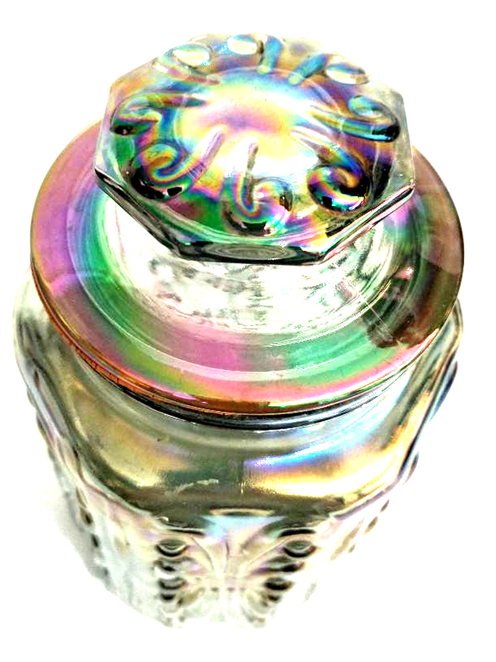 Vintage Translucent Carnival Glass Cookie Jar With Lid | Property Room