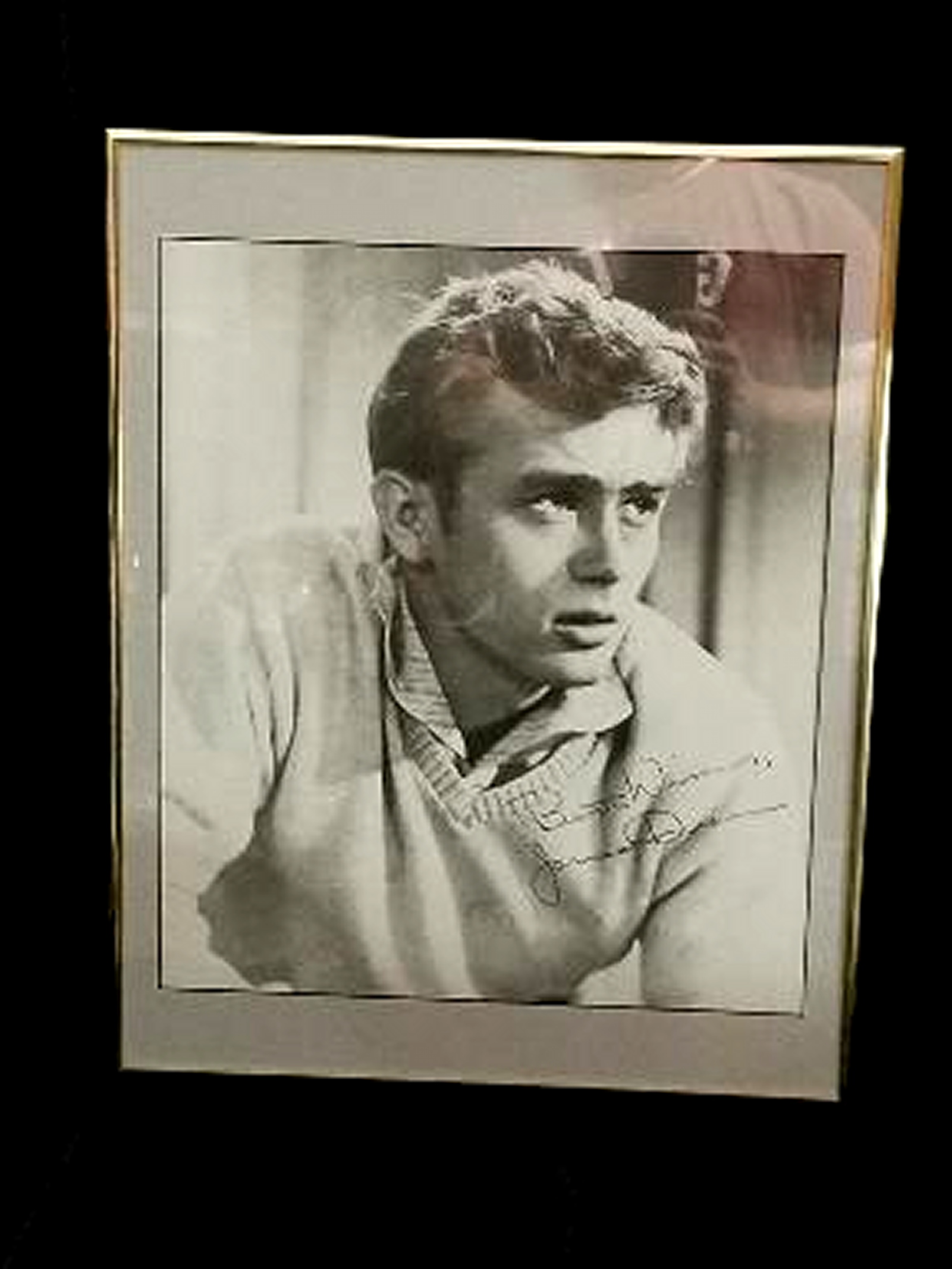 Framed Autographed James Dean Black & White Photograph | Property Room