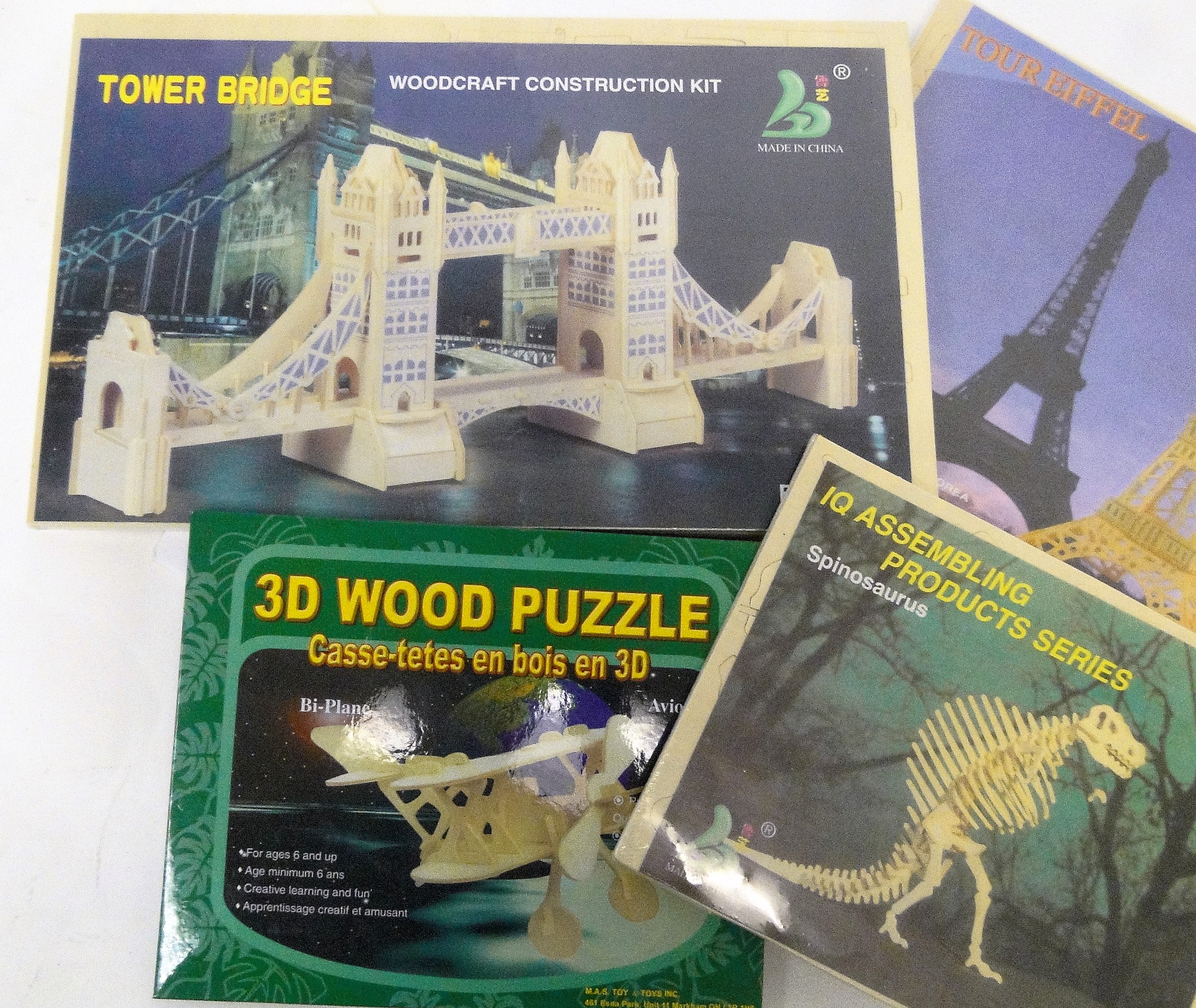 6 NEW 3D Wooden Puzzles & Construction Kit | Property Room