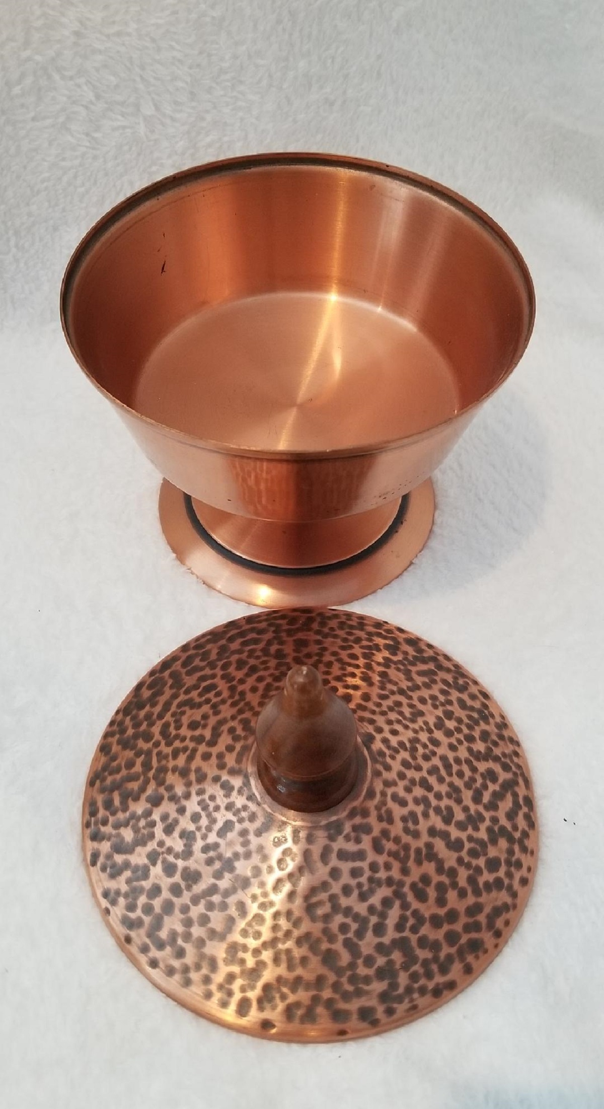 VTG Copper Pedestal Candy Dish | Property Room
