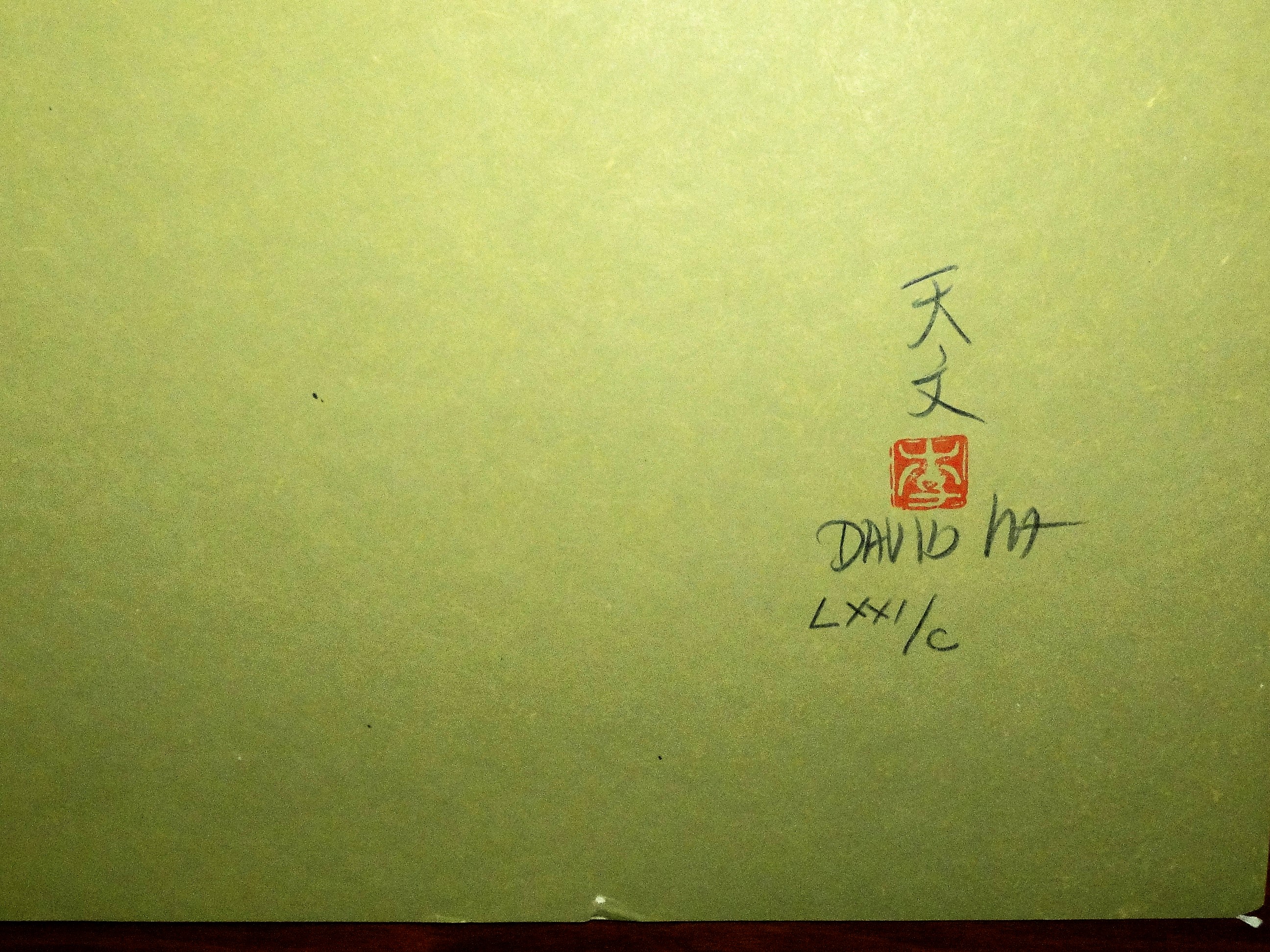 David Lee Signed & Numbered Lithograph Retail $600.00 | Property Room