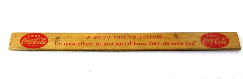 Vintage Collectible Coca Cola Wooden Ruler-Circa 1960's | Property Room