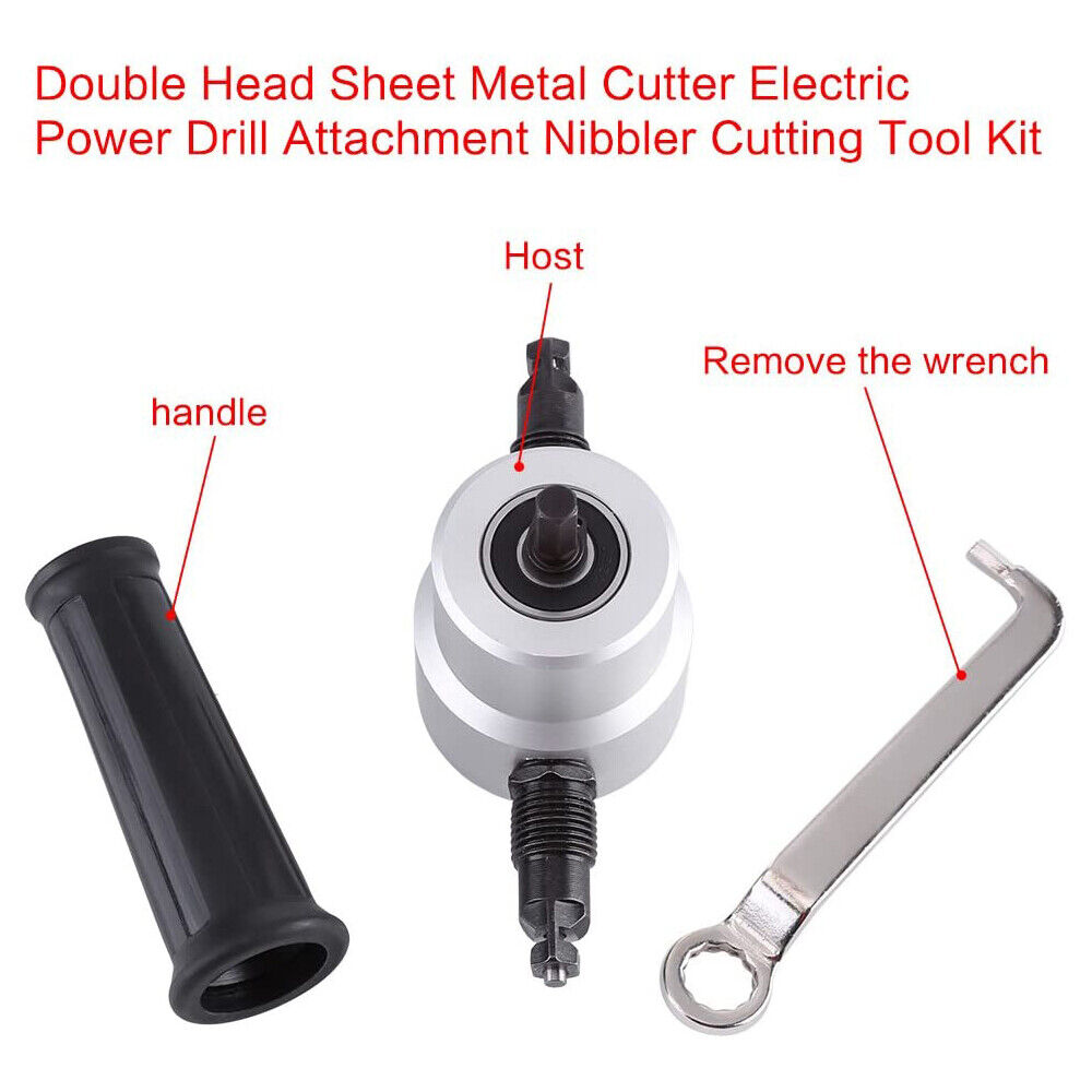 Double Head Sheet Metal Nibbler Cutter Cutting Tool Saw Power Drill ...