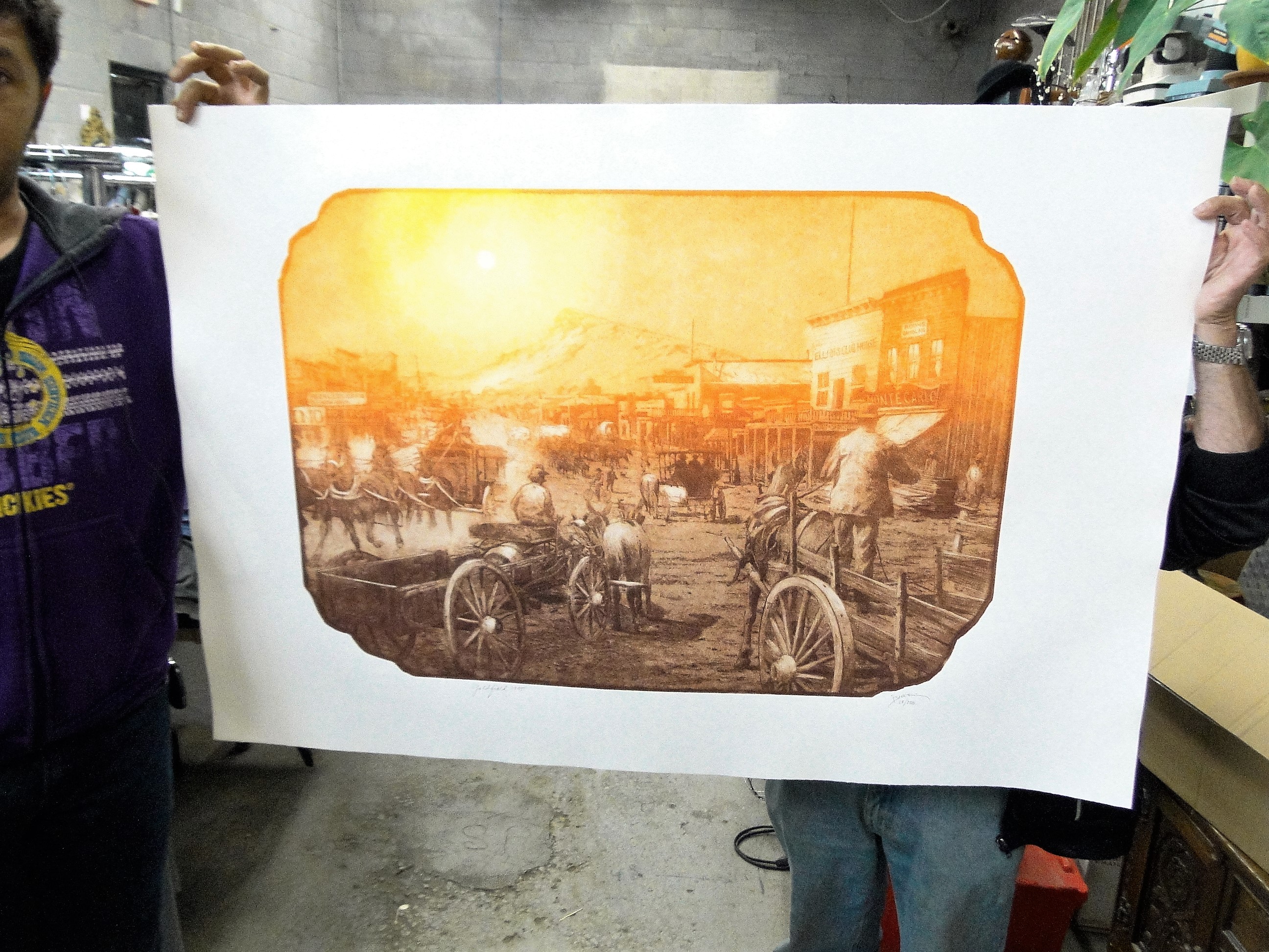 David Purcell Etching "Gold Field 1905" Signed Numbered | Property Room