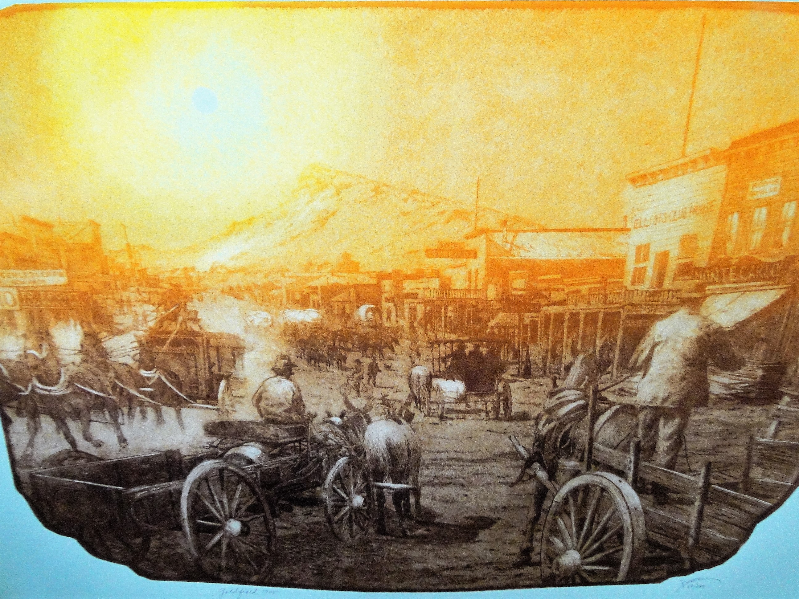 David Purcell Etching "Gold Field 1905" Signed Numbered | Property Room