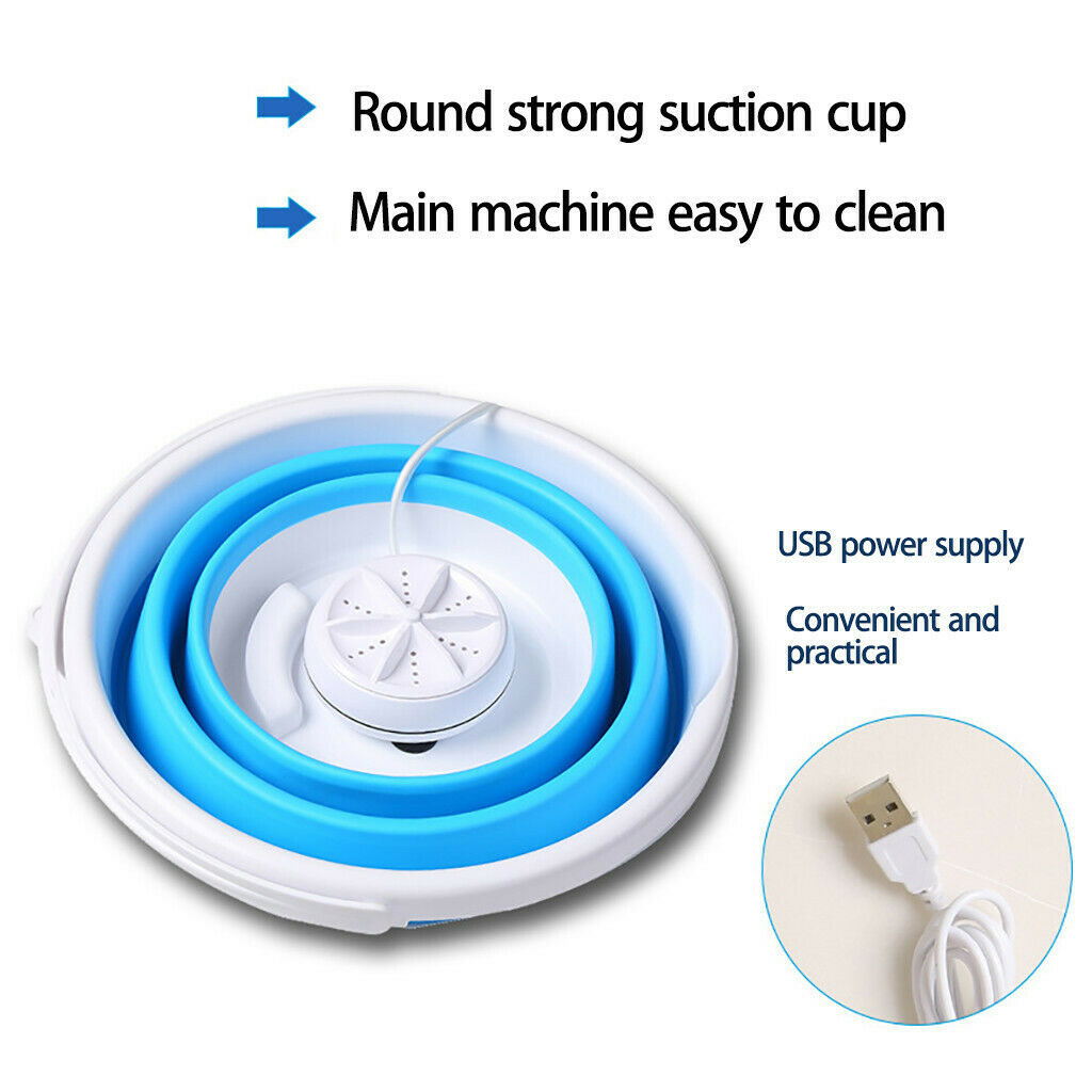 Folding Bucket Washing Machine Ultrasonic Turbine Mini Small Portable ...