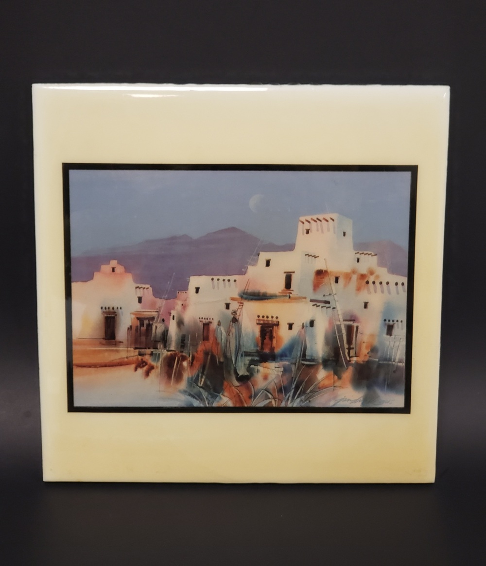 Vintage Jim Prindiville, Signed- "Adobe" Southwestern Pueblo Scene ...