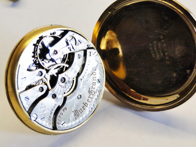 c1912 Hampden Dueber Grand Gold Plated Pocket Watch | Property Room