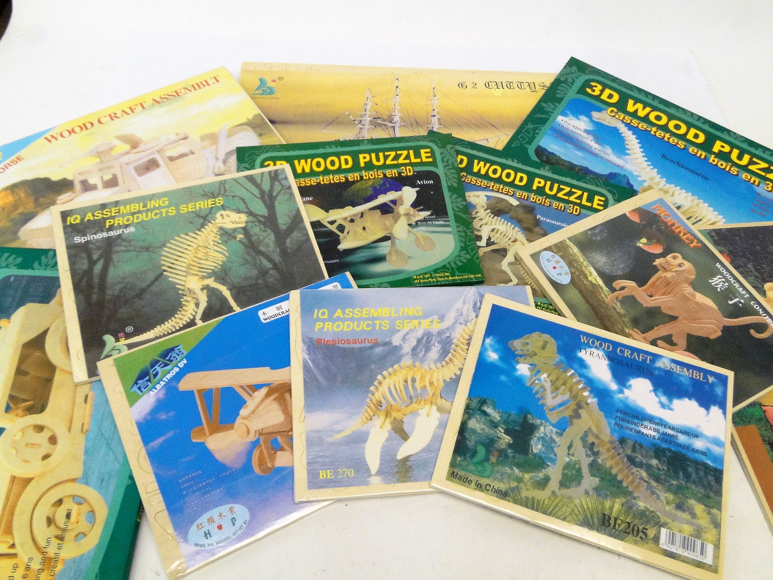 6 NEW 3D Wooden Puzzles & Construction Kit | Property Room