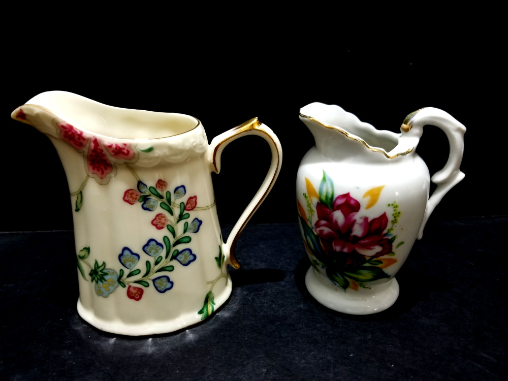 2 Hand Painted Bone China Pitchers | Property Room