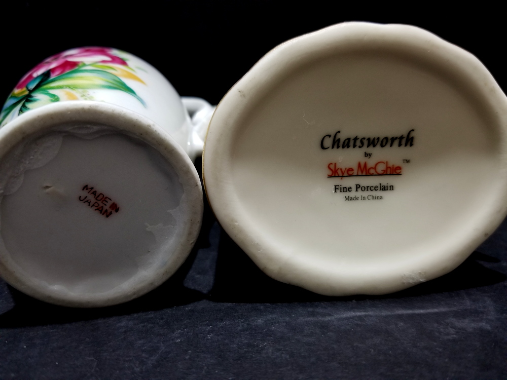 2 Hand Painted Bone China Pitchers | Property Room