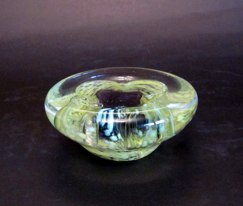 Vintage Art Glass Flat Paperweight | Property Room