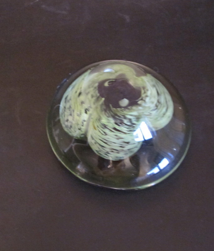 Vintage Art Glass Flat Paperweight | Property Room