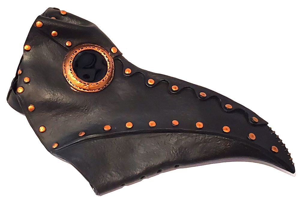 Plague Doctor Long Beak Faux Leather Latex Steampunk Bird Face Mask ...