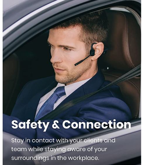 Shokz (AfterShokz) OpenComm - Bone Conduction Open-Ear Stereo Bluetooth ...