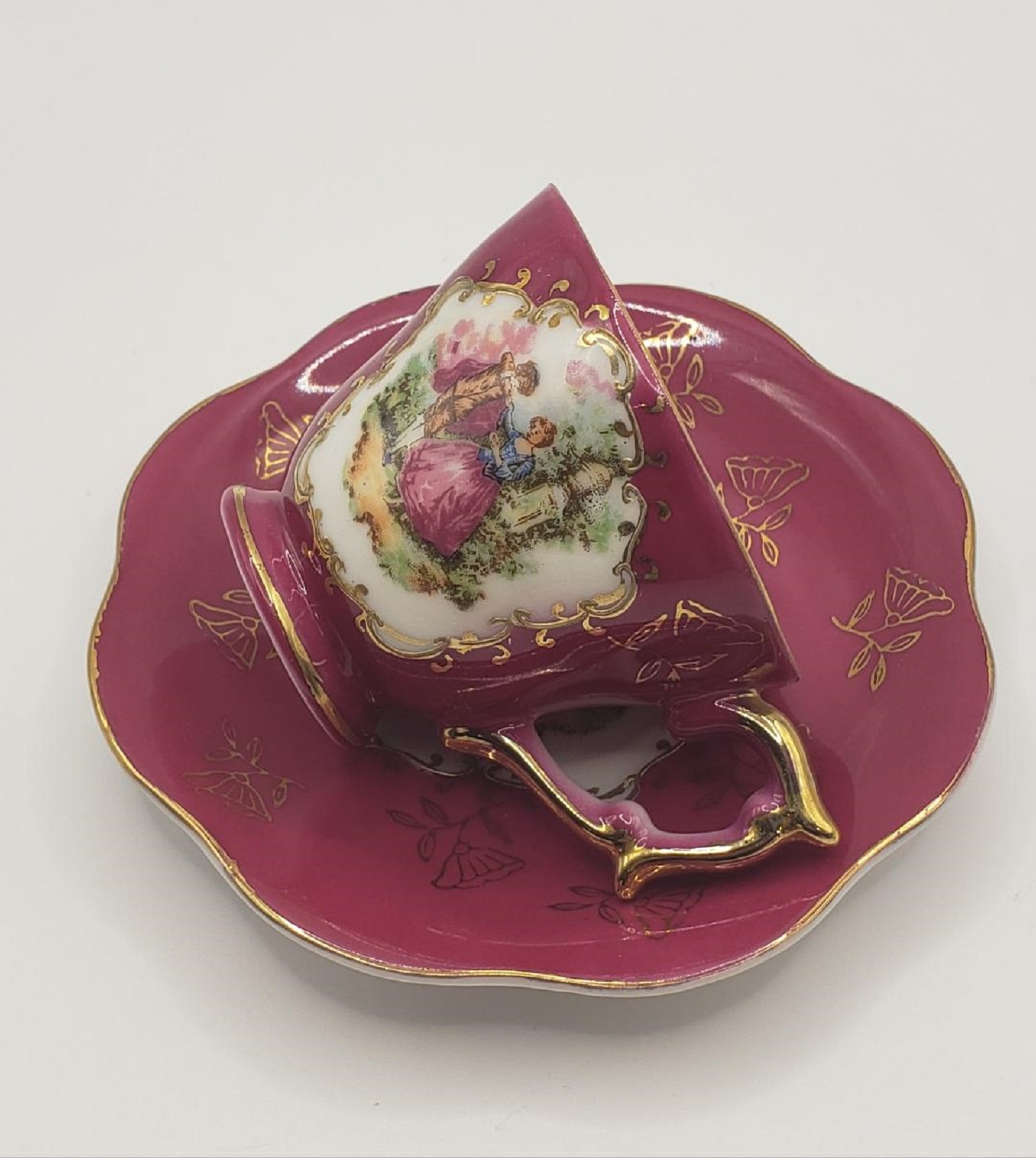 VTG Shafford Bone China Fragonard Love Story Espresso Cup and Saucer ...