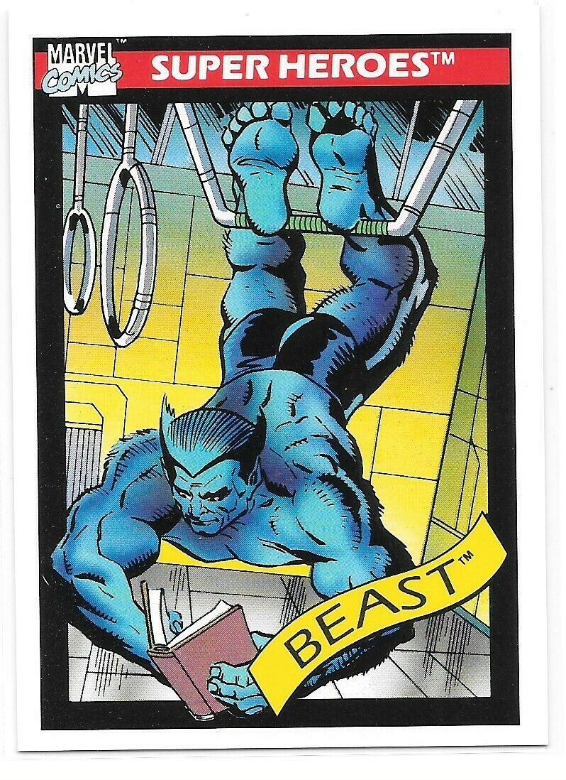 1990 Marvel Super Heroes Trading Card Series 1 Impel - Beast #46 ...