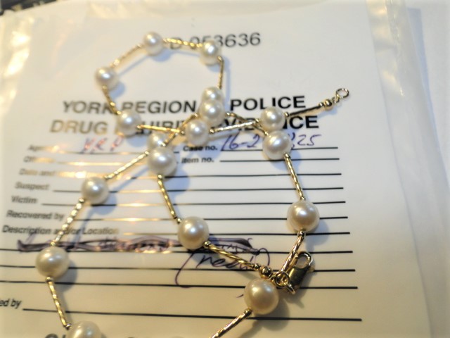 14 Kt Gold Japanese Pearl Necklace - Police Seized | Property Room