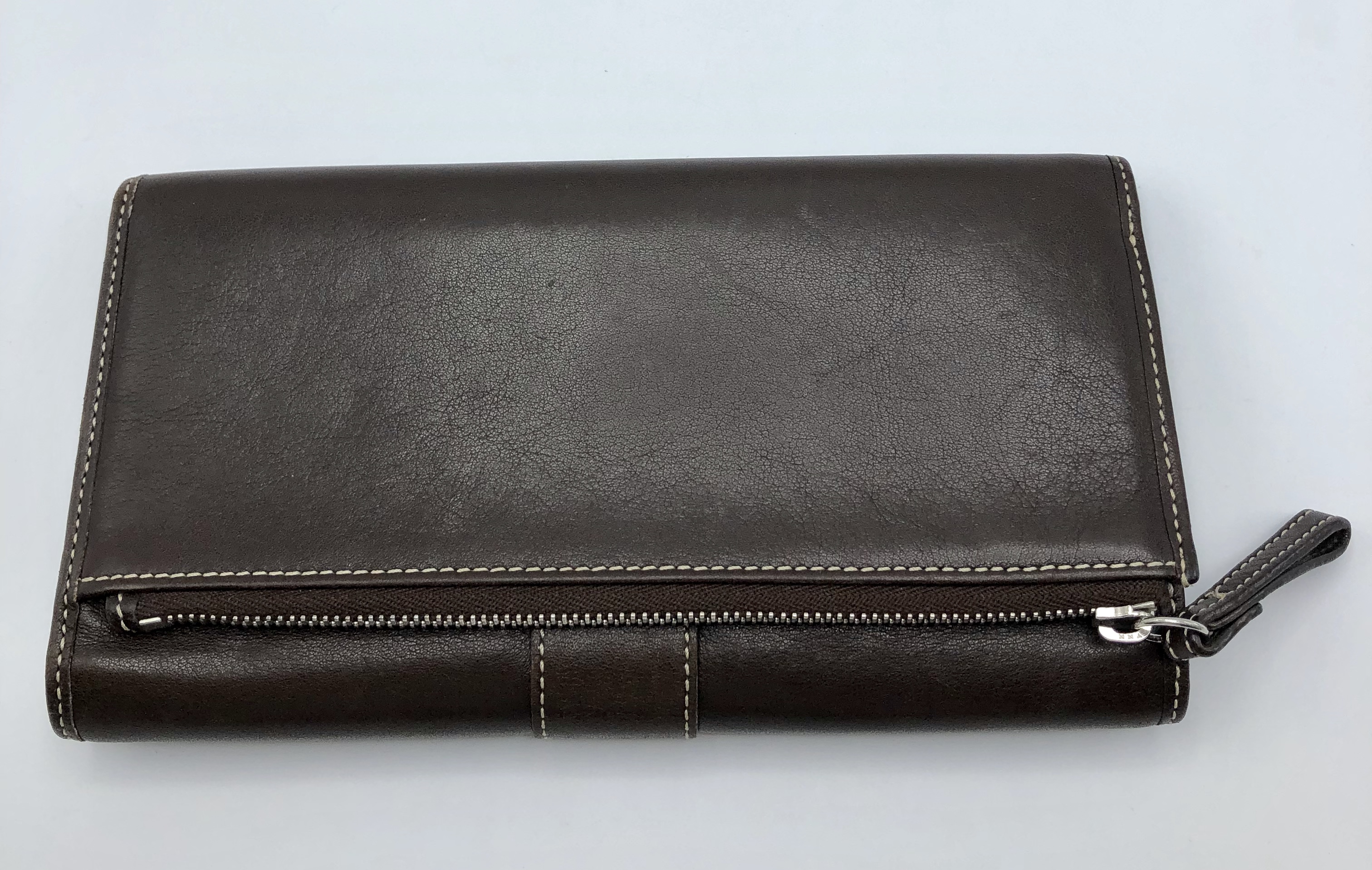 Coach Brown Leather Tri-Fold Wallet | Property Room