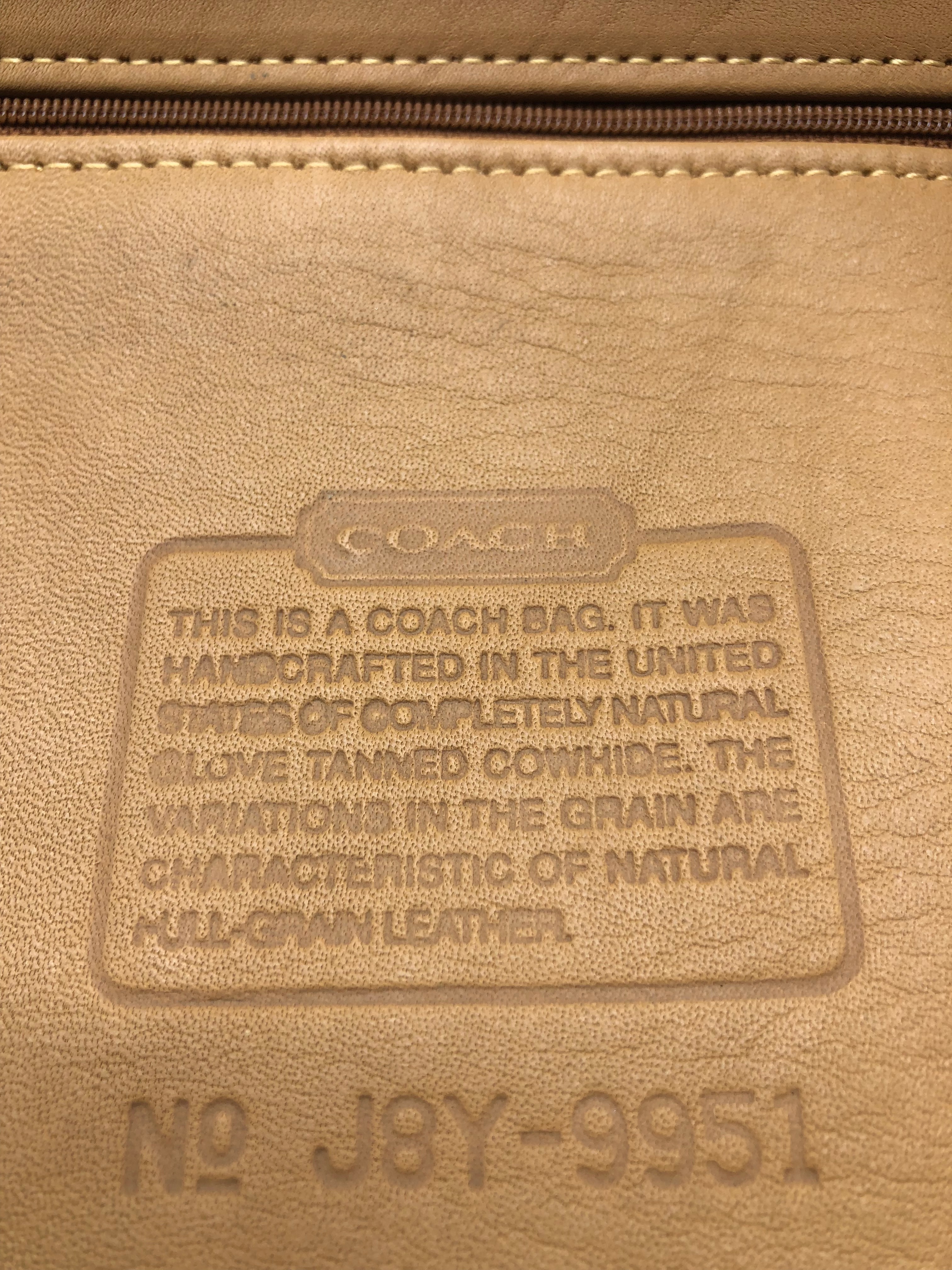 Coach Saddle Patricia Legacy Vintage # 9951Tan Leather Cross Body Bag ...
