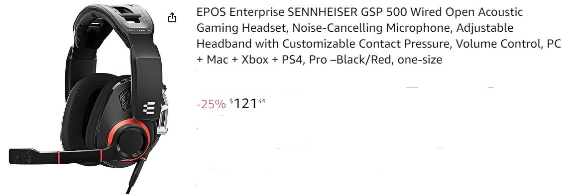 Sennheister EPOS 500 Gaming Headphones | Property Room