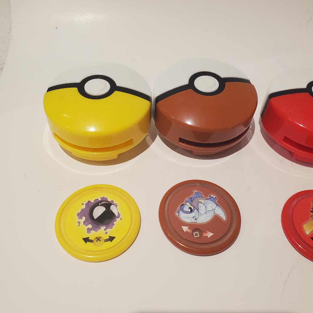4 2019 Pokemon Mcdonald's PokeBall Belt Clip Disc Shooters Happy Meal ...