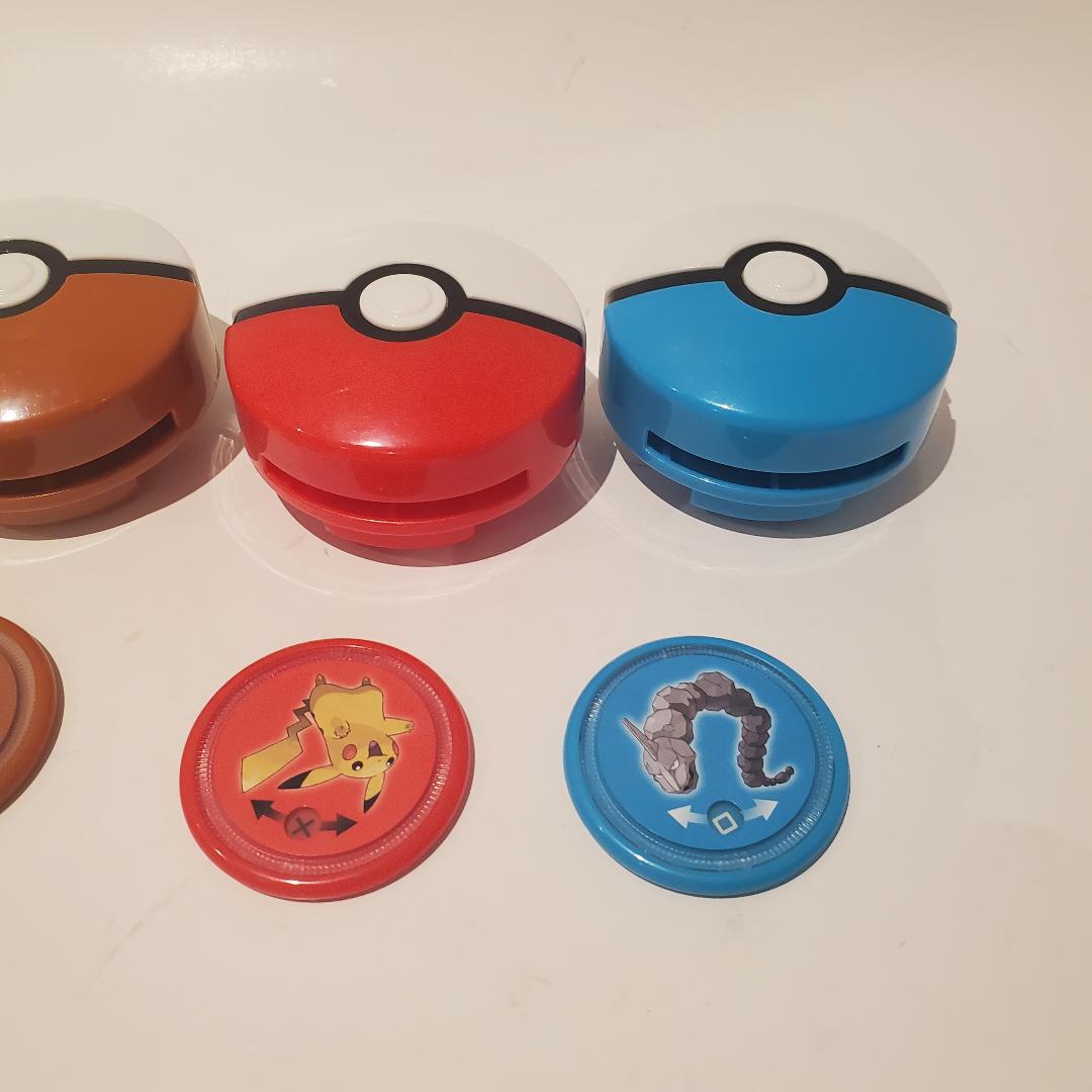 4 2019 Pokemon Mcdonald's PokeBall Belt Clip Disc Shooters Happy Meal ...