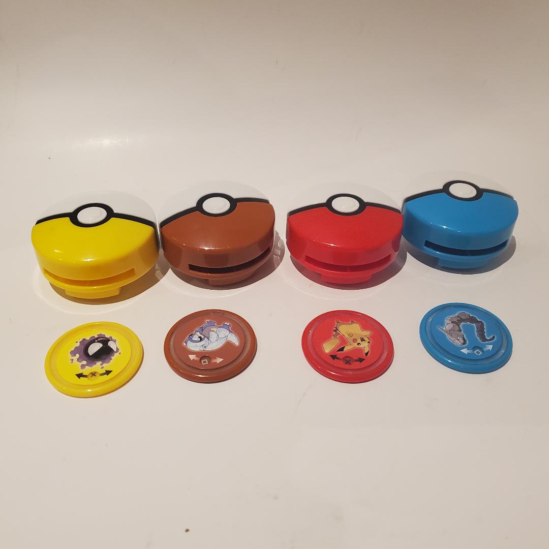 4 2019 Pokemon Mcdonald's PokeBall Belt Clip Disc Shooters Happy Meal ...