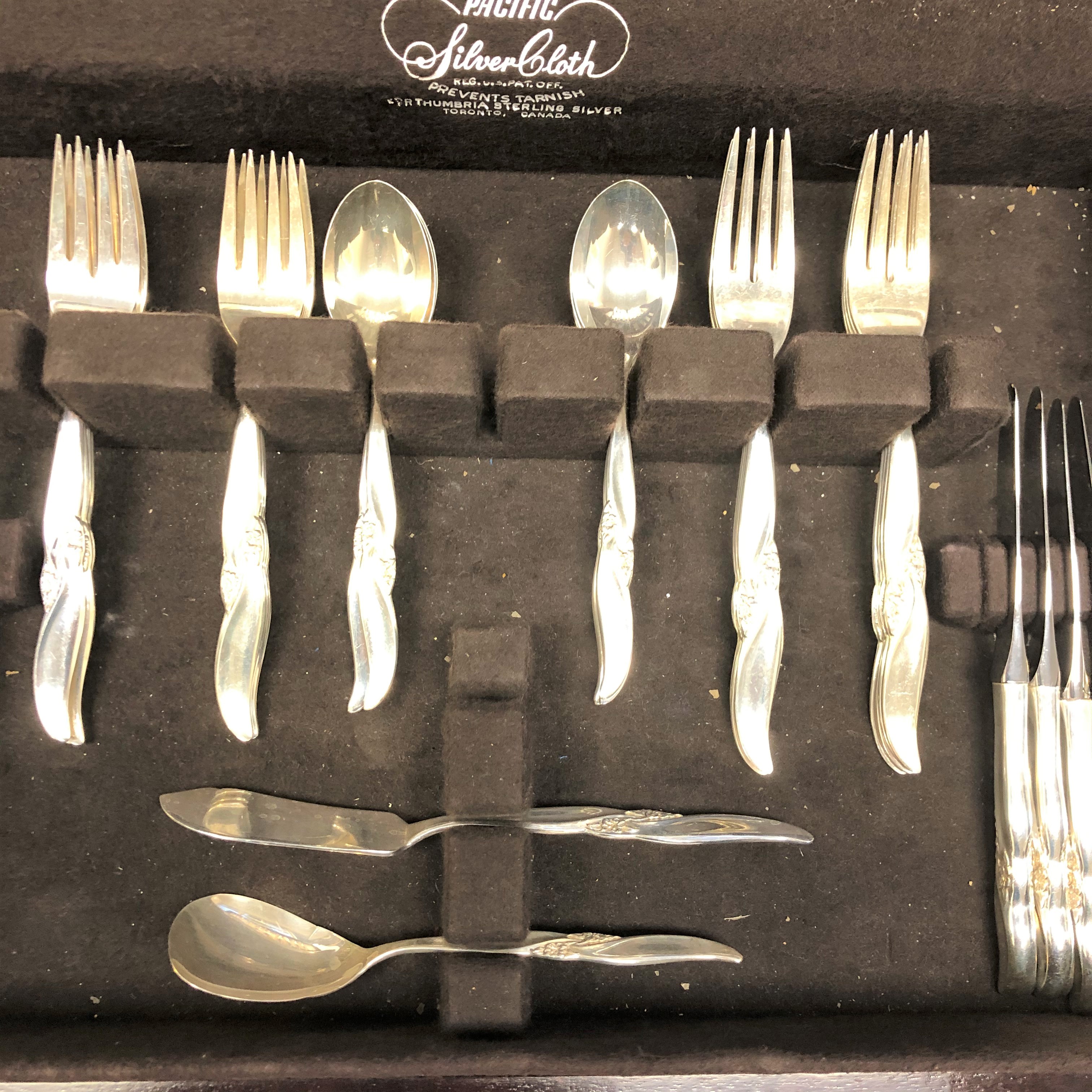 Sterling Silver Service for 8 Dinner Ware Set Northumbria | Property Room
