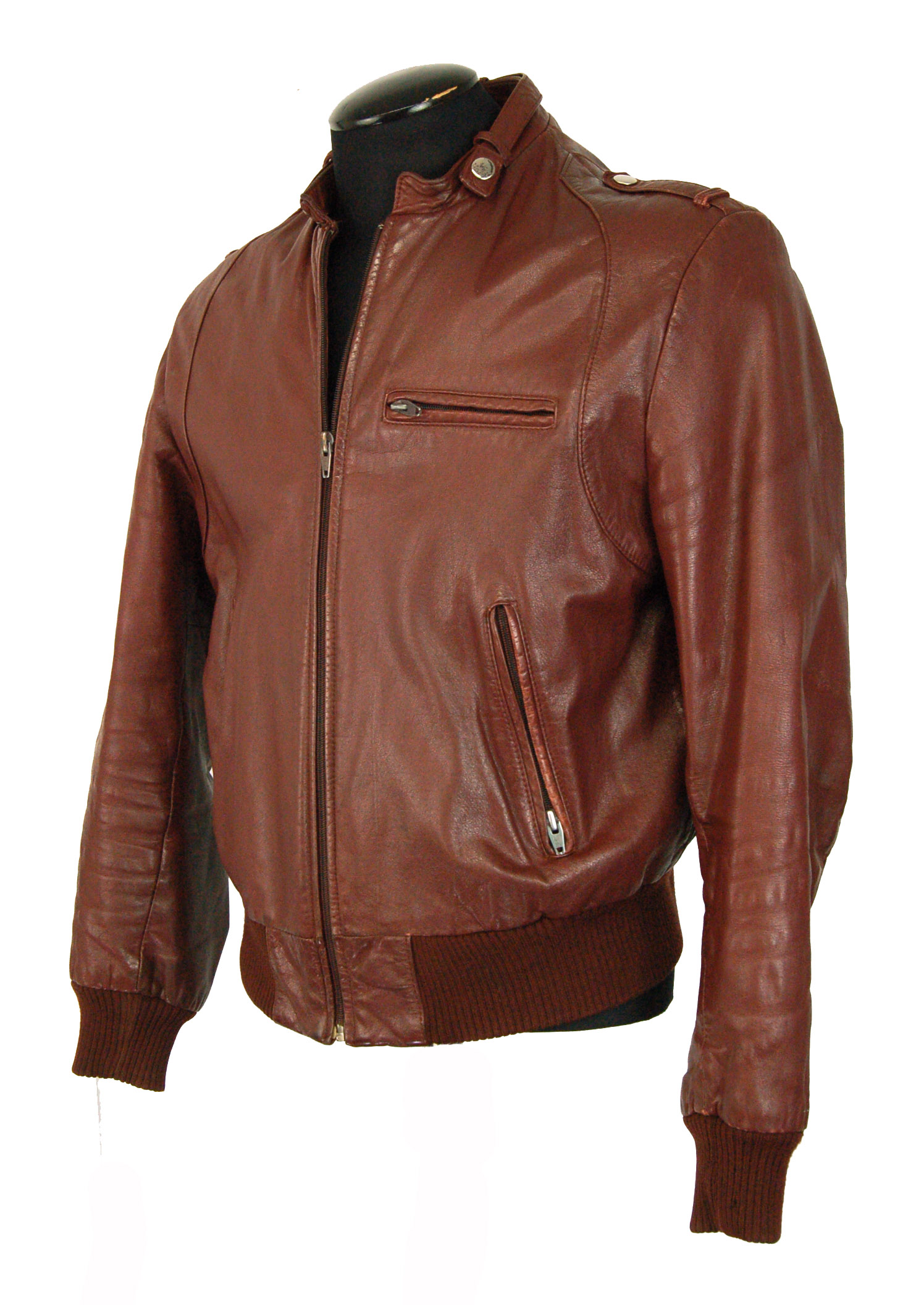 Classic Men's Leather Jacket - Size 40 / Medium | Property Room