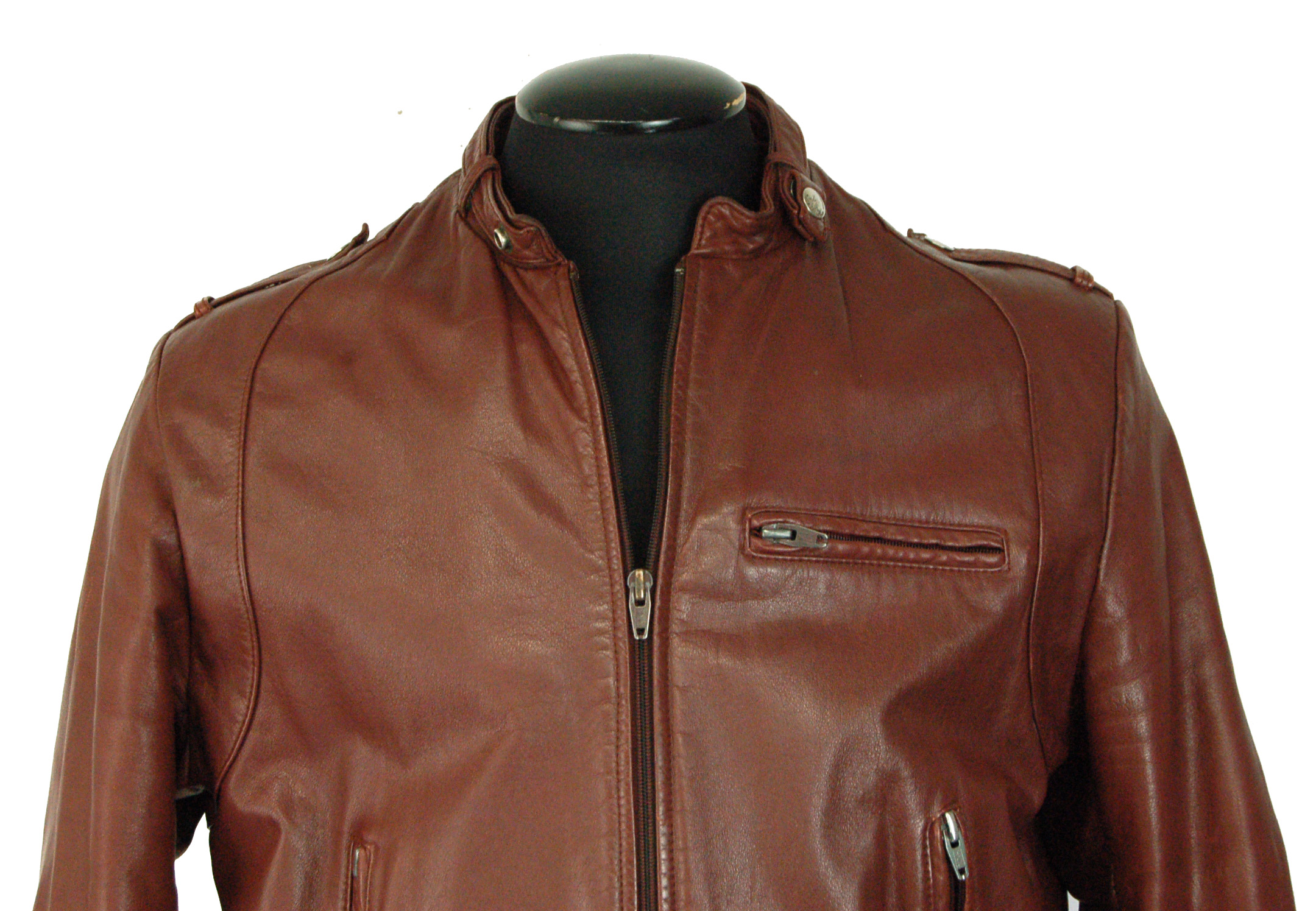 Classic Men's Leather Jacket - Size 40 / Medium | Property Room