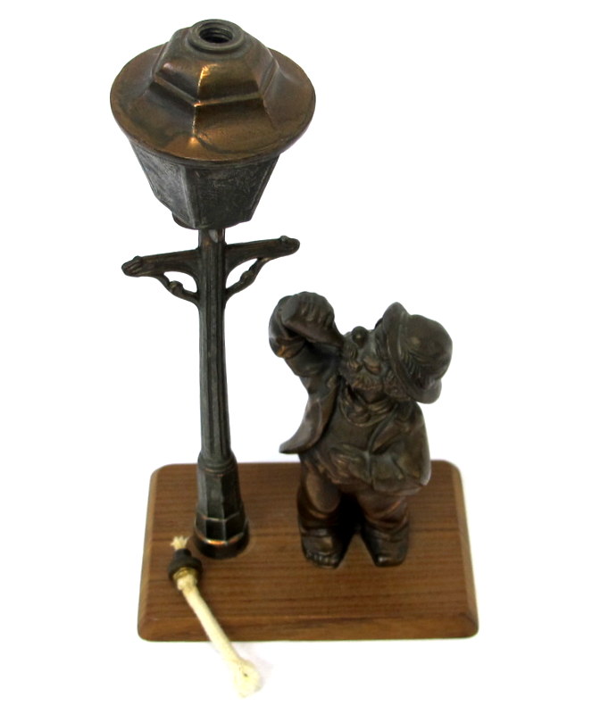 Vintage Drunk and Lamp Post Decorative Lamp-Circa 1920's | Property Room