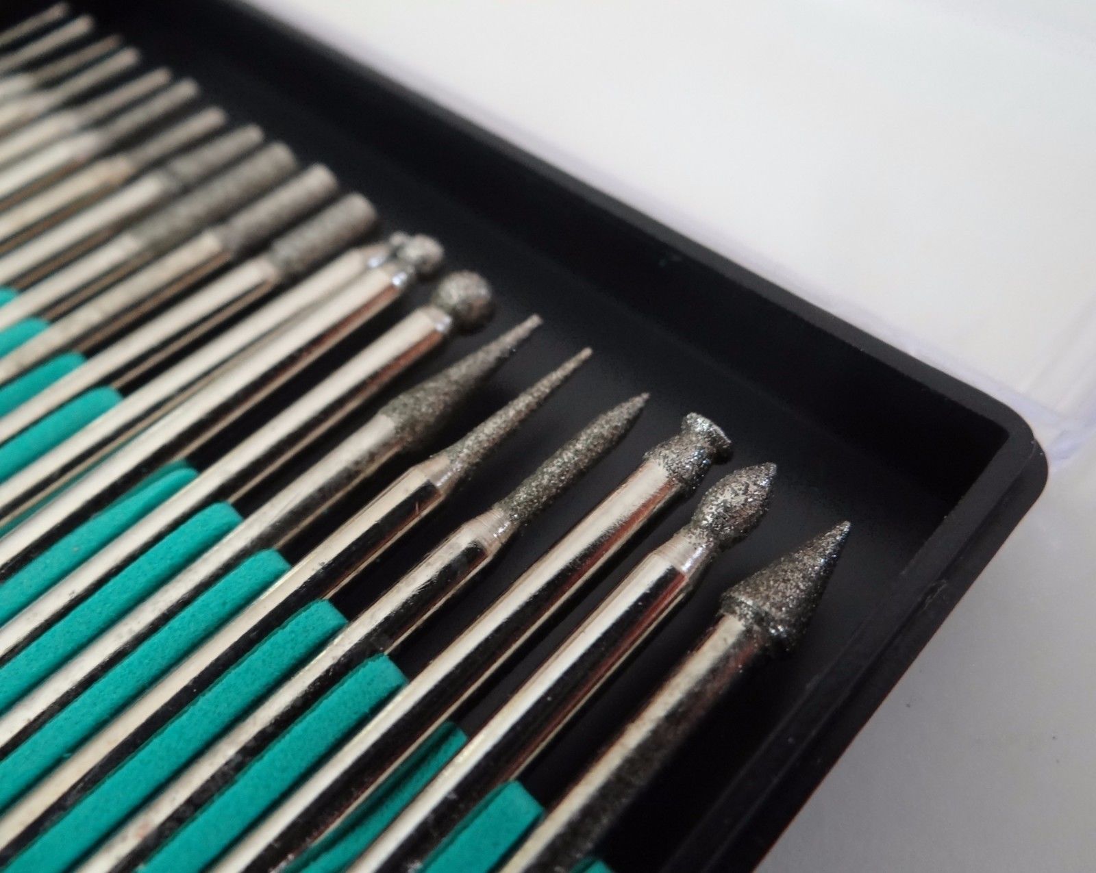 20pc Diamond Burr Set 1/8" Shank 180 Grit Rotary Tool | Property Room