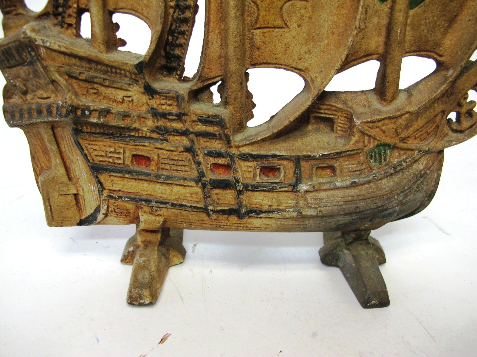 Vintage Cast Iron Sail Ship "Door Stopper" | Property Room