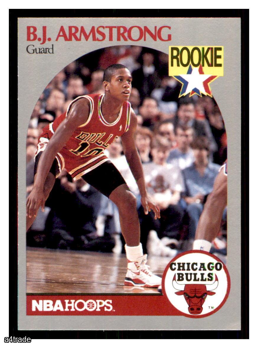 1990-91 NBA Hoops #60 B.J. ARMSTRONG RC Chicago Bulls Rookie | Property ...