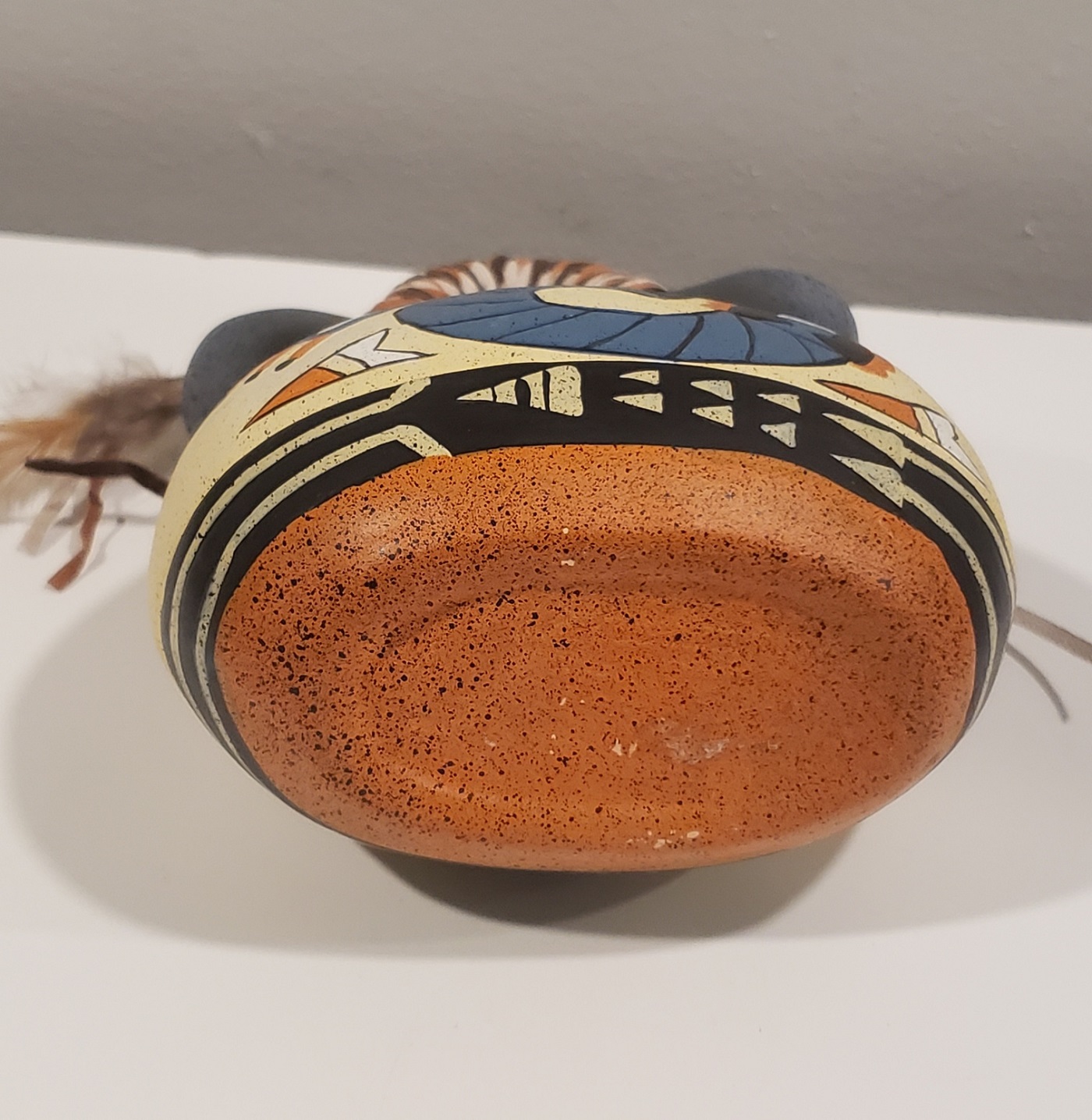 Native American Hand Painted Feather Decor Double Spout Ceramic Wedding ...