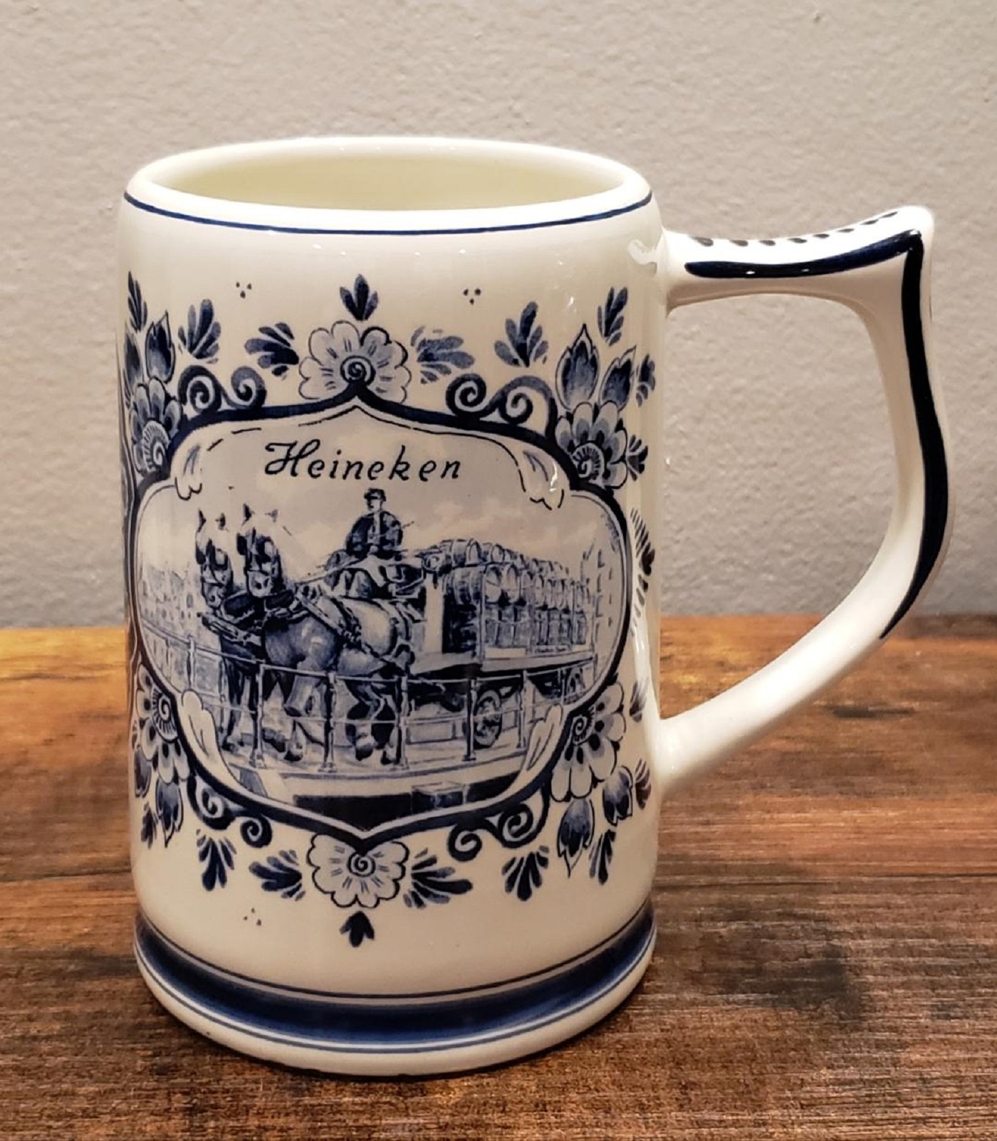 VTG Delft Blue Heineken Ceramic Beer Steins/Mug - Holland | Property Room