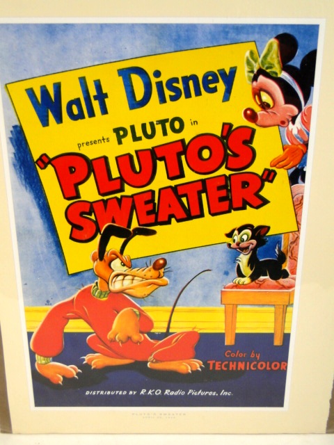 Walt Disney Poster "Pluto's Sweater" RKO Pictures | Property Room