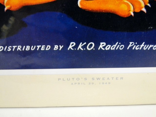 Walt Disney Poster "Pluto's Sweater" RKO Pictures | Property Room