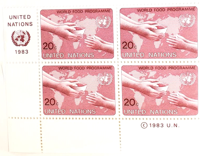 1982 1983 United Nations Stamps 4 Blocks | Property Room