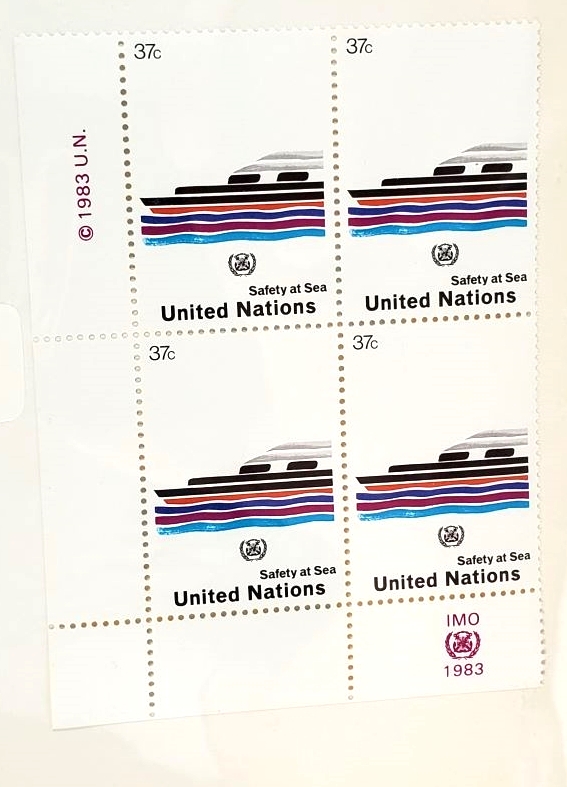 1982 1983 United Nations Stamps 4 Blocks | Property Room