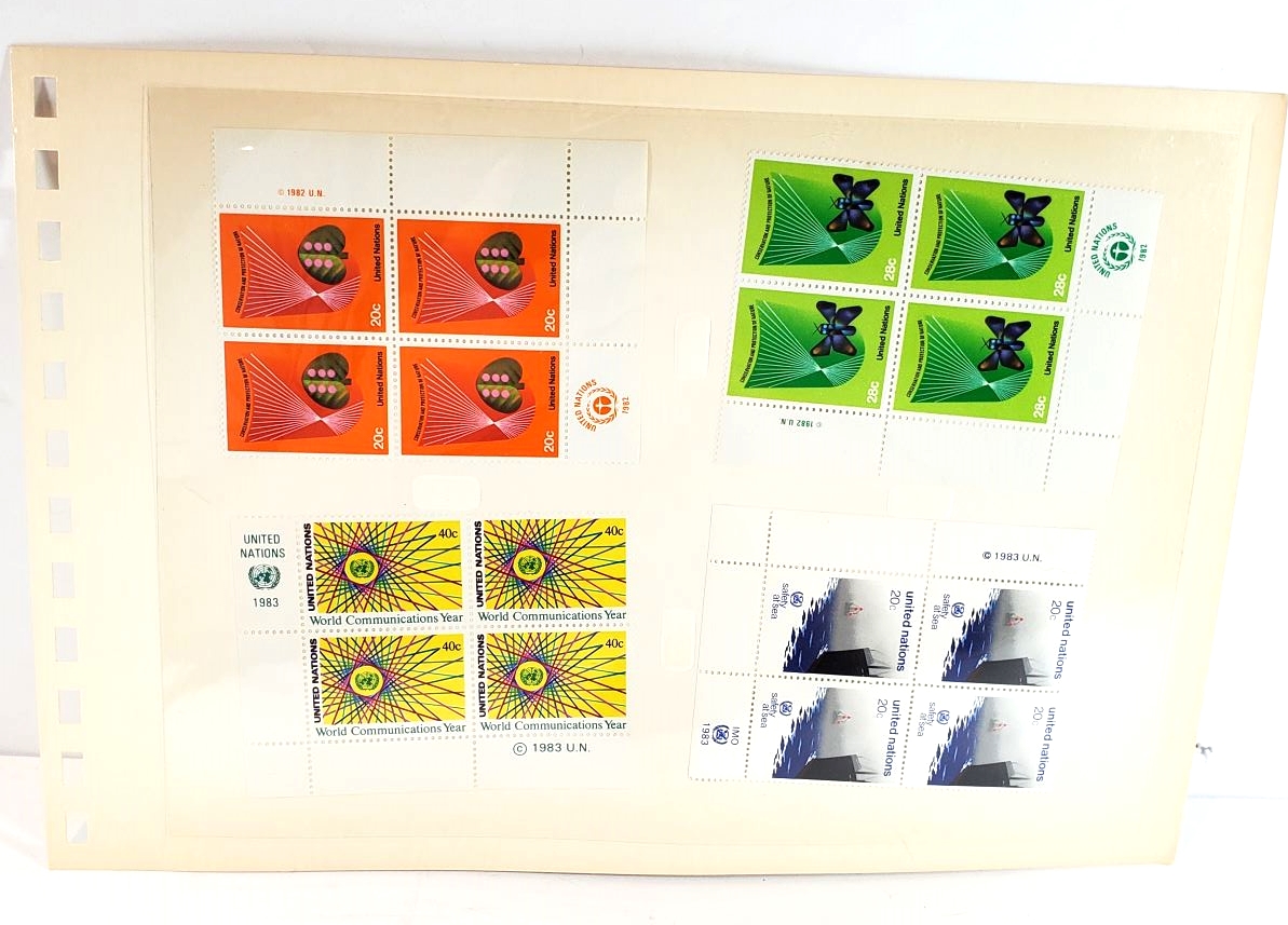 United Nations Stamps 4 Blocks 1982 1983 | Property Room