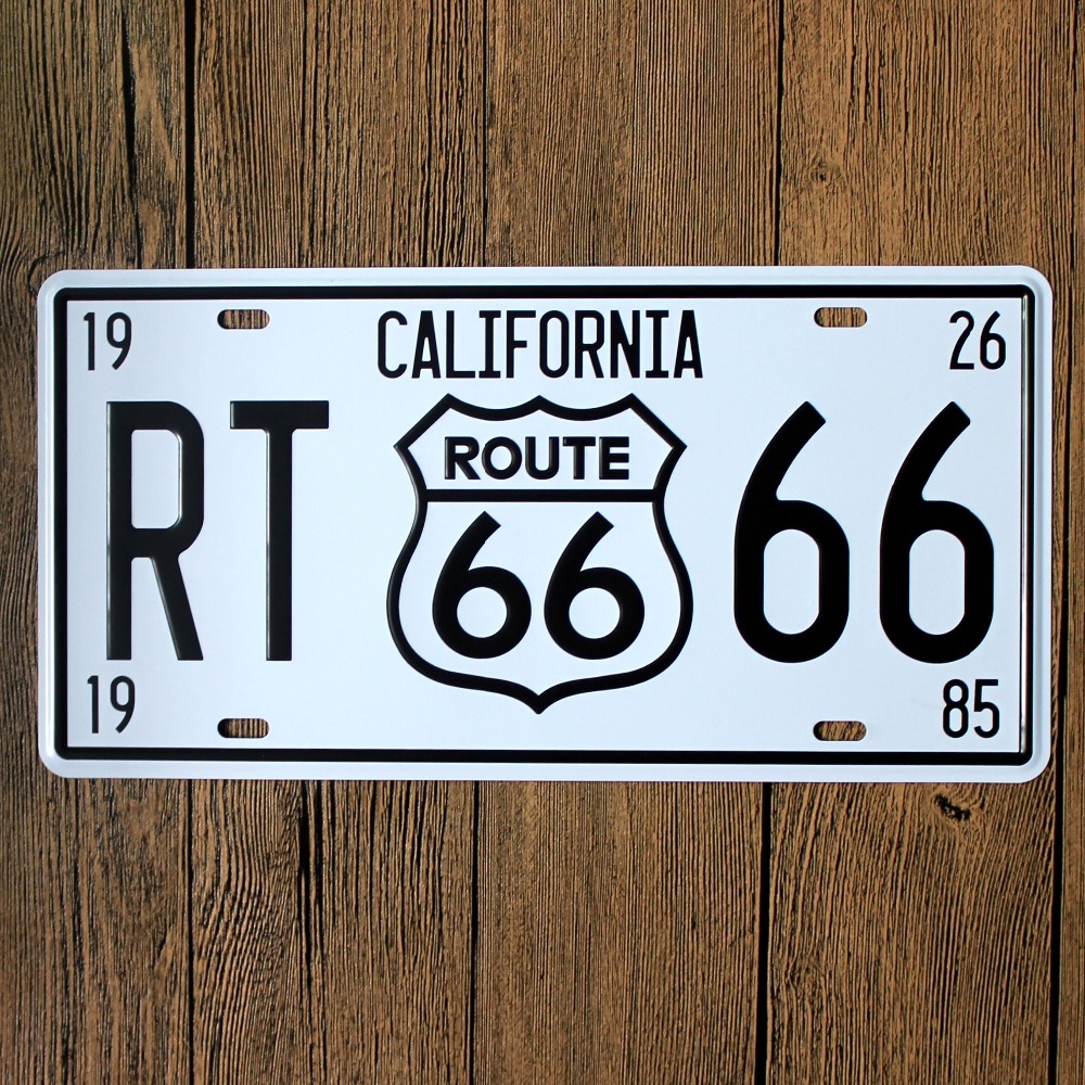 Classic California Route 66 Metal Sign License Plate | Property Room