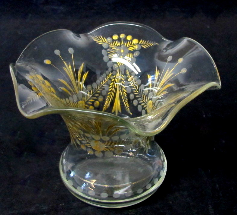 Vintage Hand Painted Crystal Vase/Centerpiece-Circa 1970's | Property Room