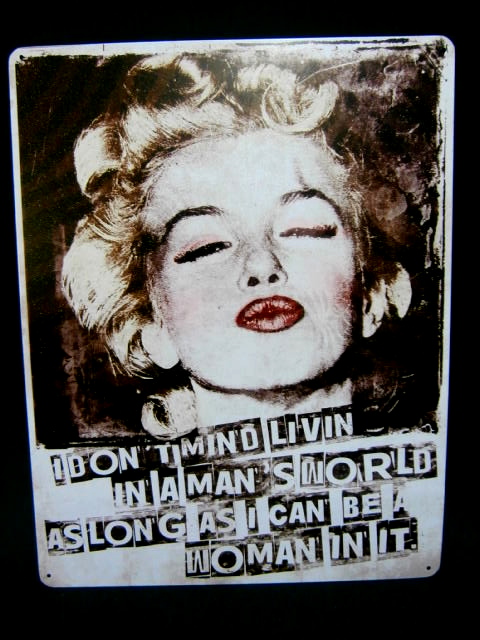 Classic Marilyn Monroe Metalic Tin Sign | Property Room