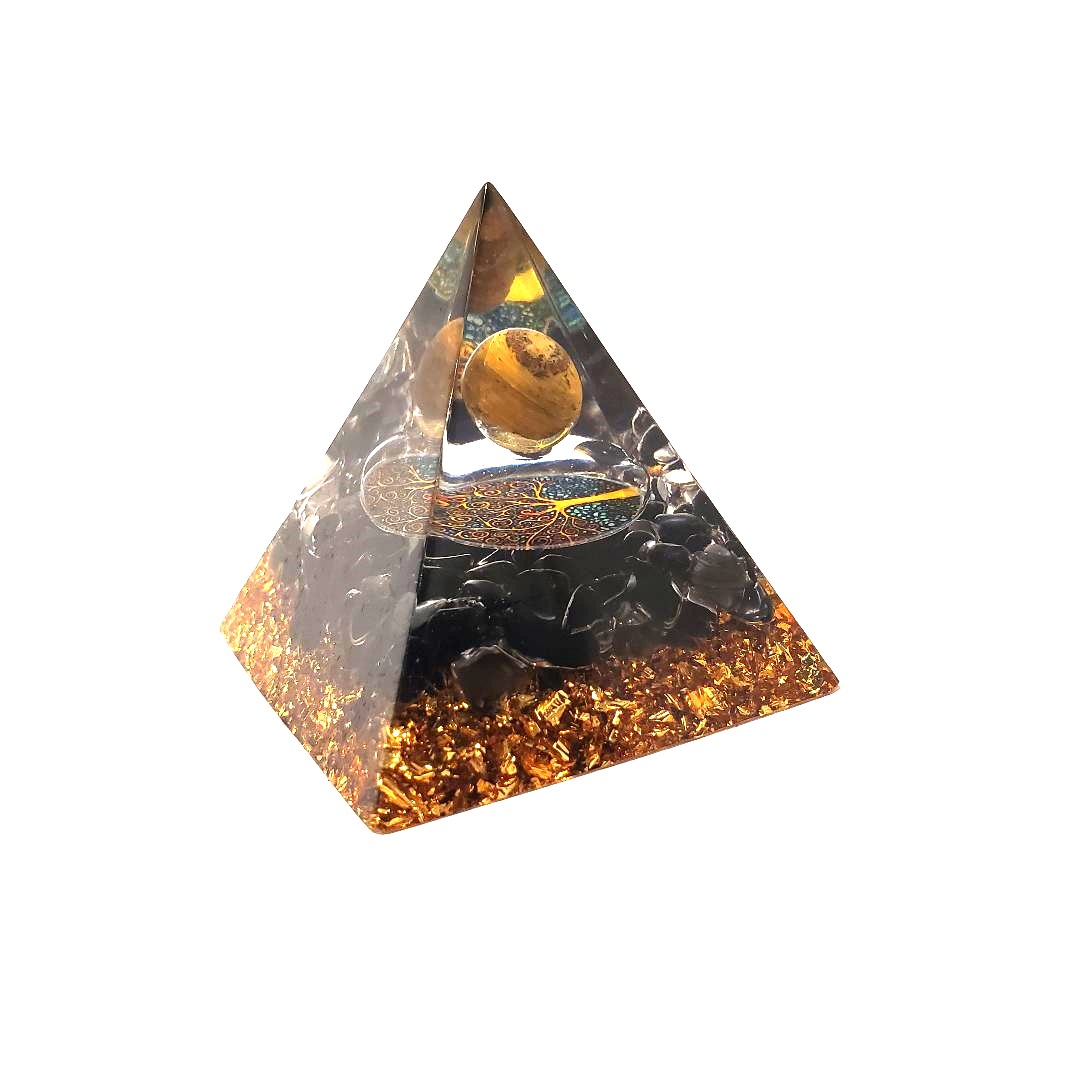 Orgonite Pyramid Chakra Crystal Resin Quartz Orgone Energy Reiki ...