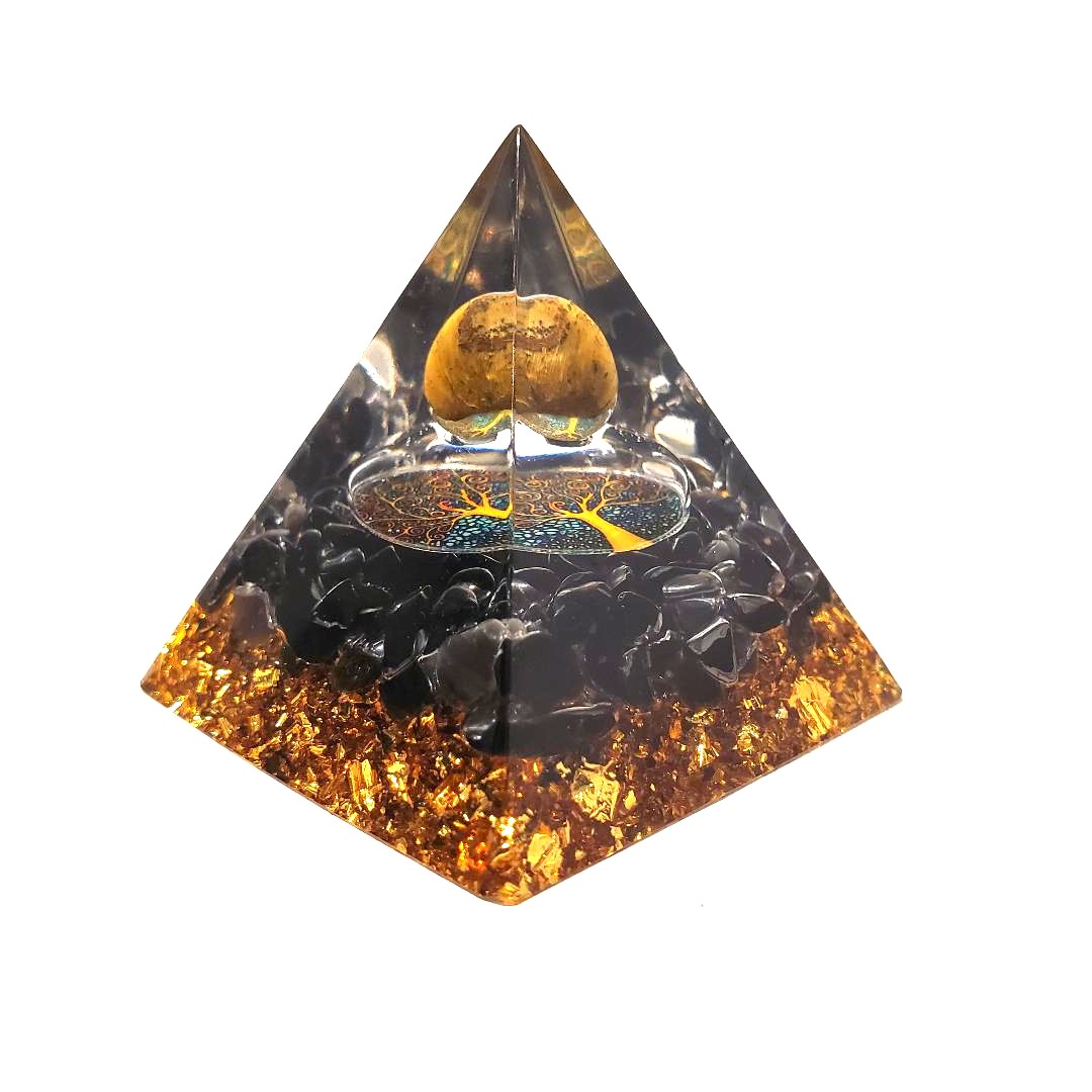 Orgonite Pyramid Chakra Crystal Resin Quartz Orgone Energy Reiki ...