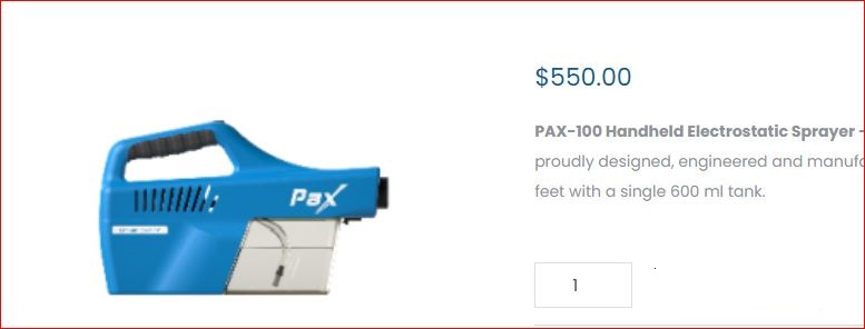Pax 100 Sprayer New Retail $550.00 | Property Room