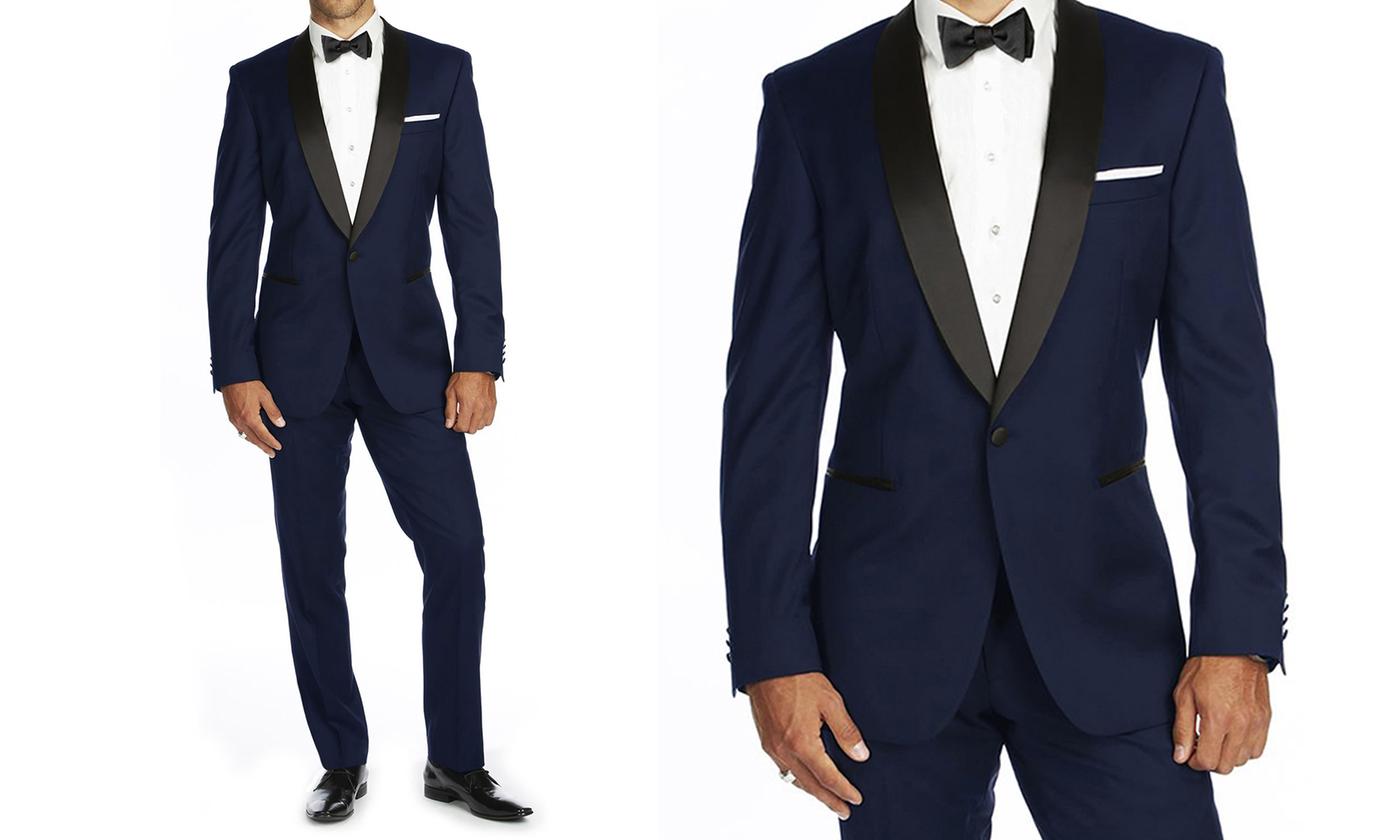 Braveman Men's Slim Fit Indigo Blue 2-Piece Suit - 46S/40W | Property Room